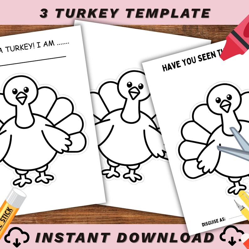 Mario Turkey Disguise Printable, Thanksgiving Kids Craft, Cut and Glue ...