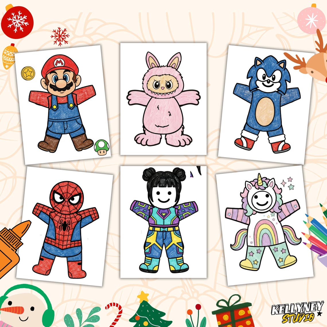 Disguise a Gingerbread Labubu Christmas Costume, Furry Holiday Outfit ...