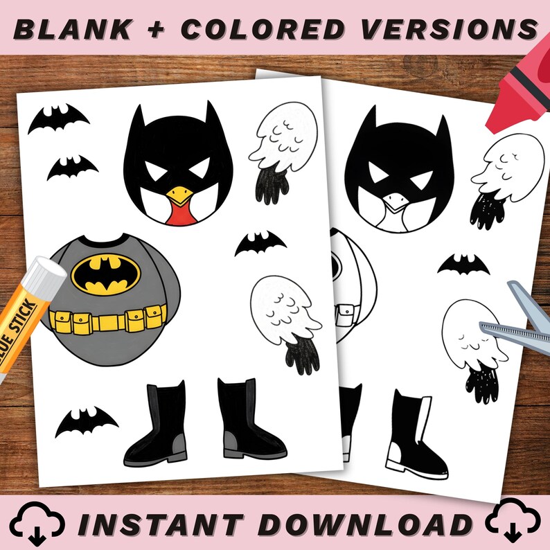 Batman Turkey Disguise Printable Craft, Thanksgiving Turkey Project for ...