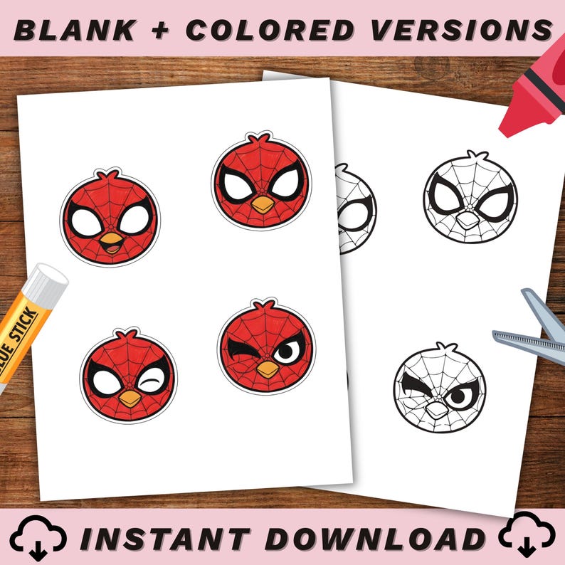 4 in 1 Spider Turkey Disguise Printable, Superhero Thanksgiving Craft ...