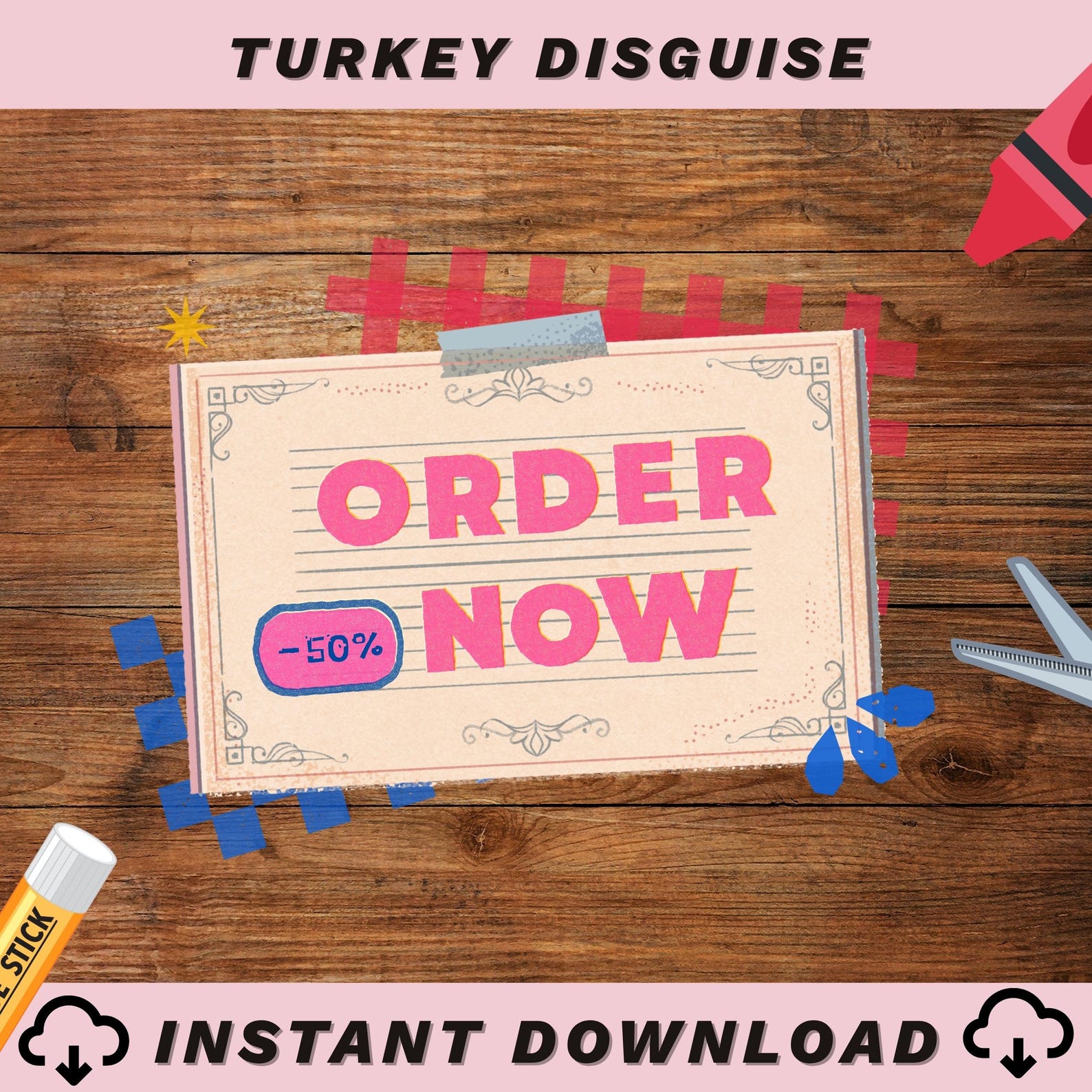 Firefighter Turkey Disguise Printable PDF - Etsy