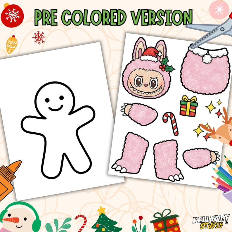 Disguise a Gingerbread Labubu Christmas Costume, Furry Holiday Outfit ...