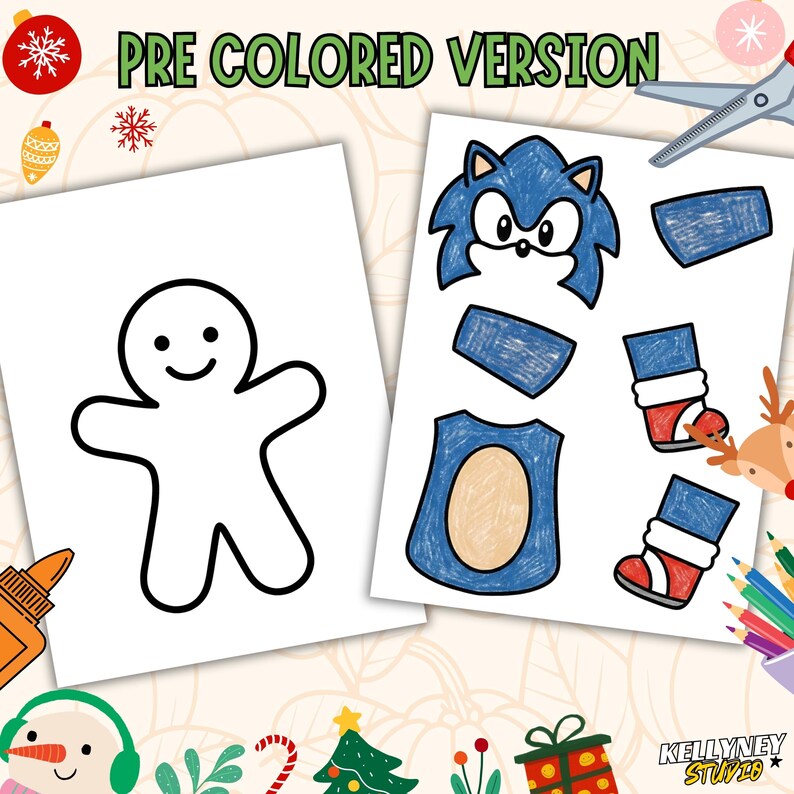 Disguise a Gingerbread Sonic Costume, Printable Gingerbread Craft ...