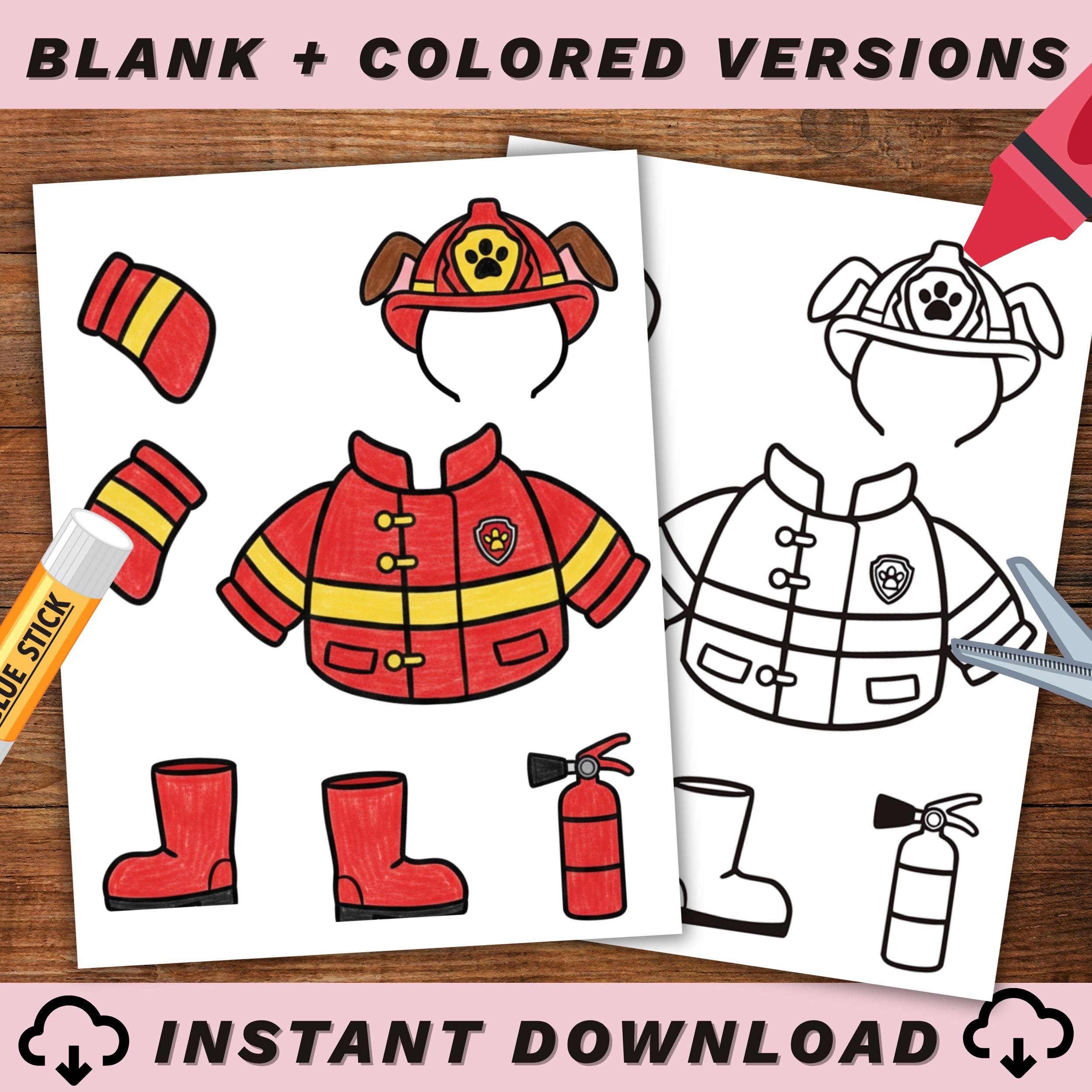 Firefighter Turkey Disguise Printable PDF - Etsy