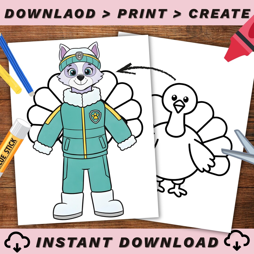 Snow Pup Turkey Disguise Craft Kit | Kids Thanksgiving Activity ...