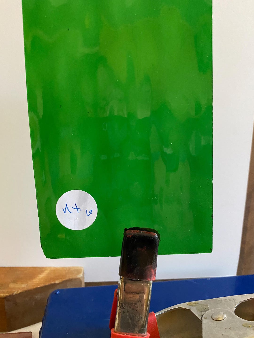 One 4"x 6" Piece of Bullseye 90 Coe Glass -forest Green, Transparent ...