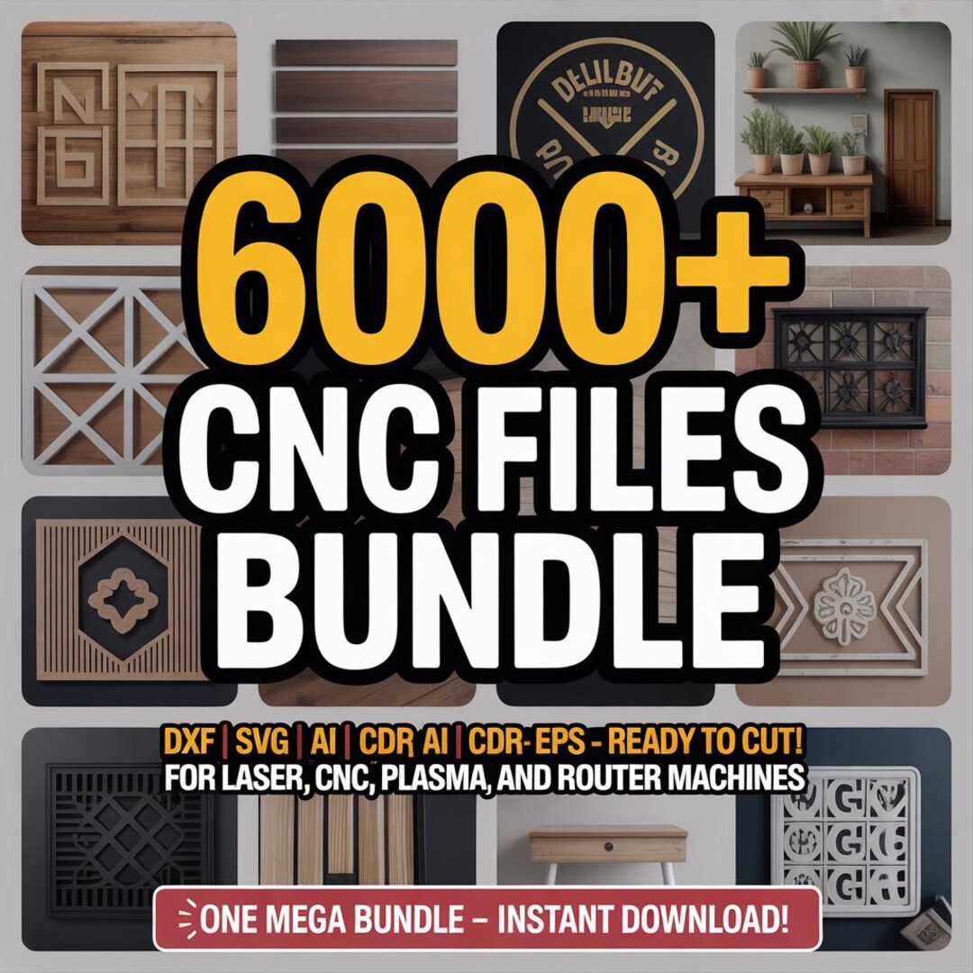 6000+ CNC MEGA Files for Router Machines, Cnc Design Bundle,cnc Stl ...