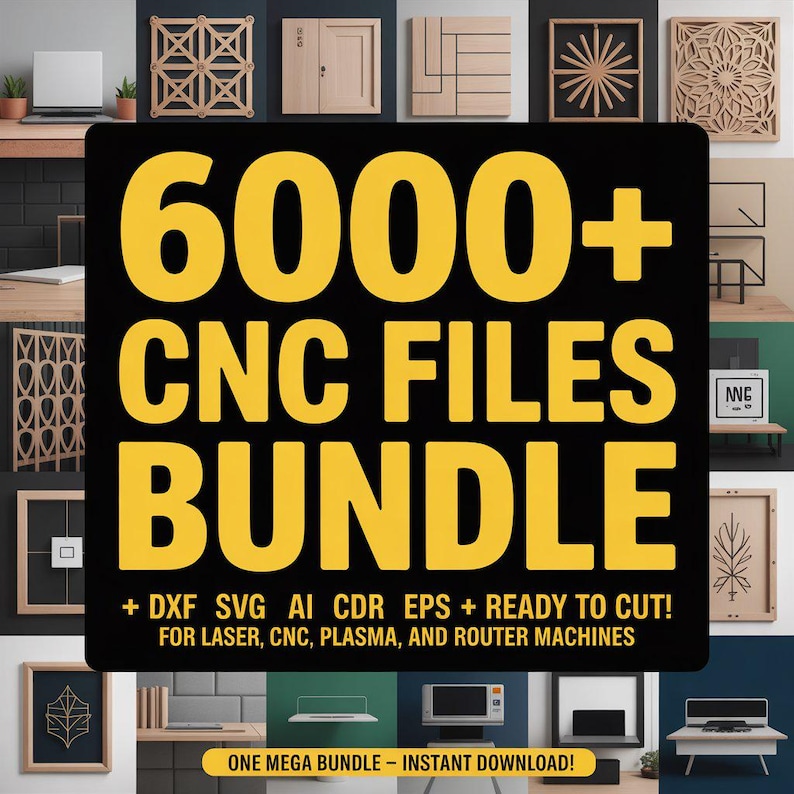 6000+ CNC MEGA Files for Router Machines, Cnc Design Bundle,cnc Stl ...