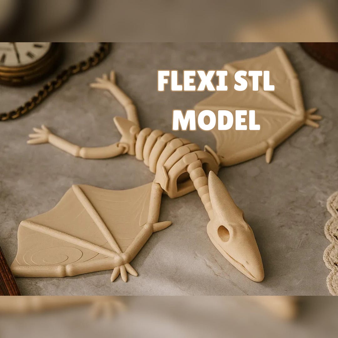 Flexi Pterodactyl STL | High Detail Articulated Flying Dinosaur ...