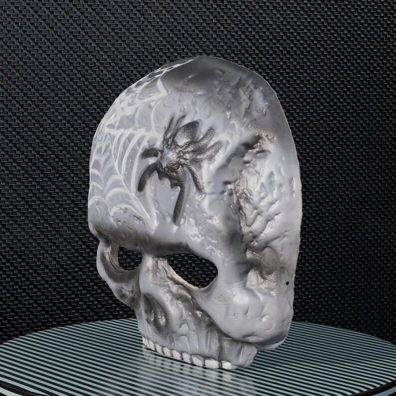 High Detailed Spider Skull Mask STL | Halloween Horror 3D Model ...