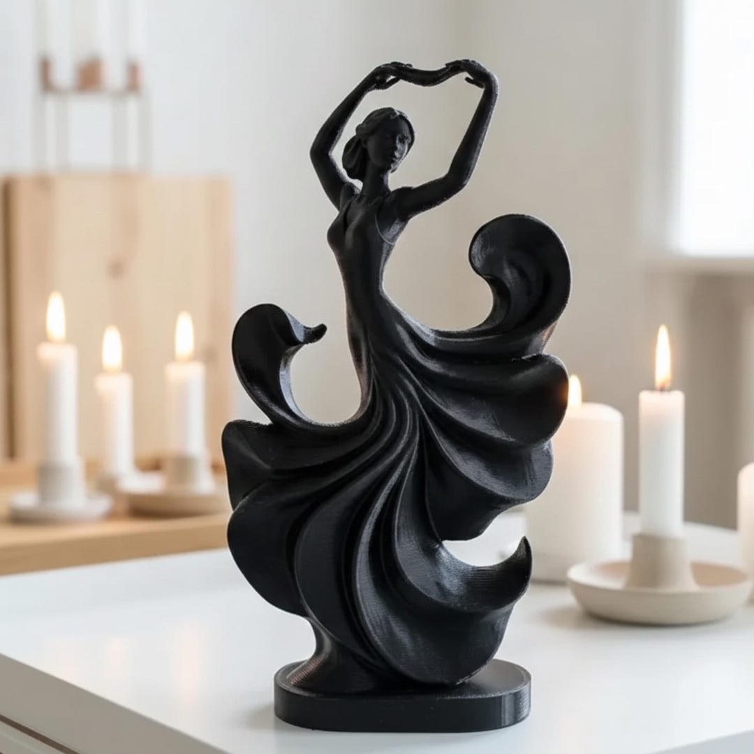 Abstract Dancing Woman STL | High Detail 3D Printable Figurine ...