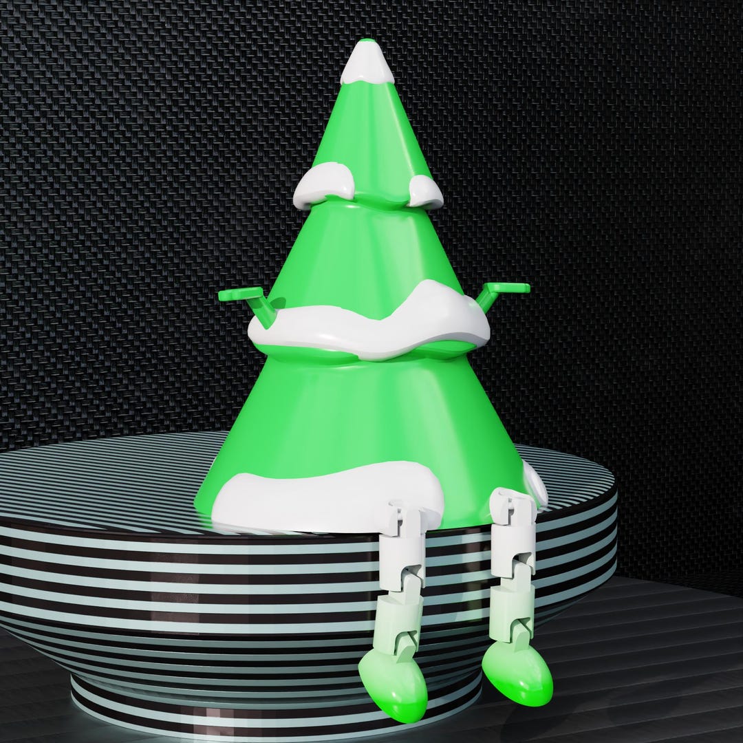 Articulated Christmas Tree 3D STL File | High Detail Flexi Tree Toy ...