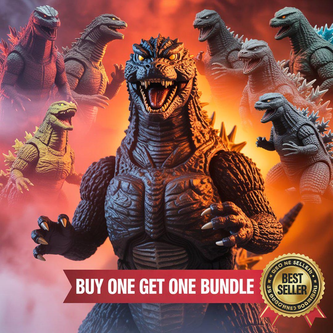 Godzilla STL Bundle | 3D Printable Kaiju Models | Monsterverse STL ...