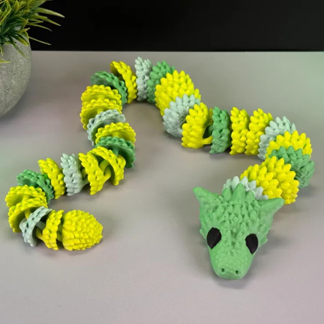 Articulated Dragon STL File | Flexi Corn Dragon 3D Model Digital ...