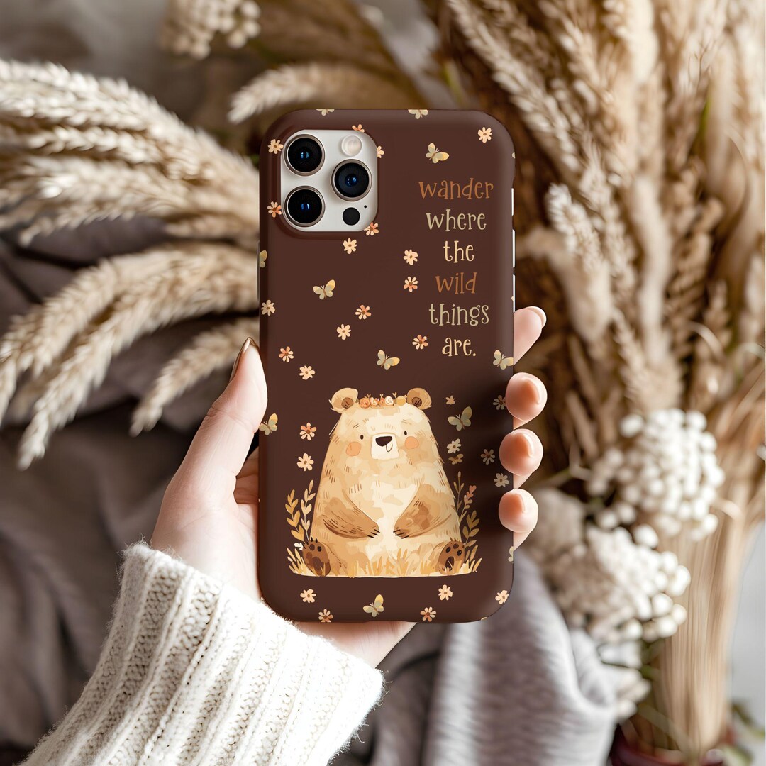 Bear Phone Case for Nature Lover Cute Phone Case Samsung Phone Case for ...