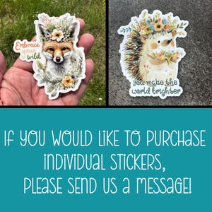 Inspirational Sticker Set Animal Lover Gift Idea for Nature Enthusiast ...
