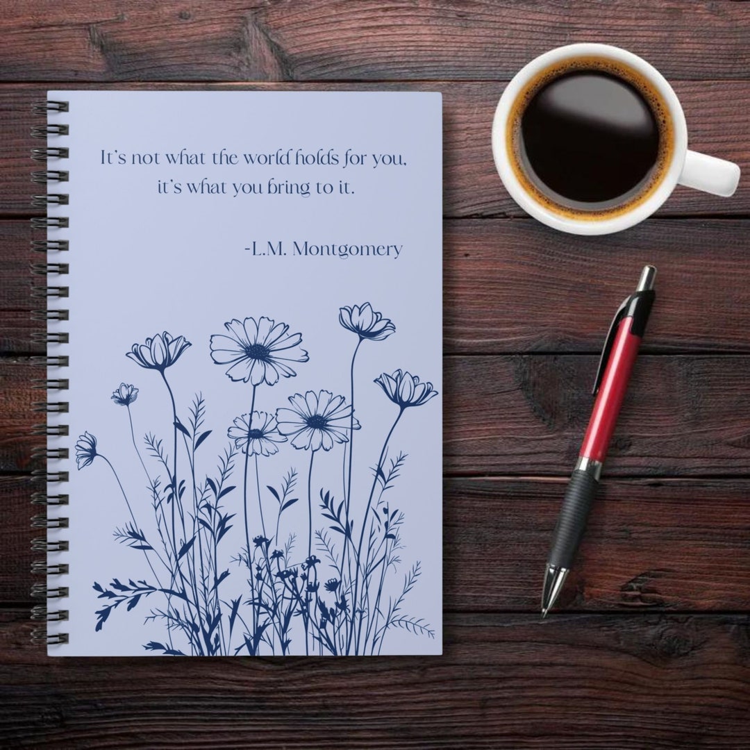 Inspirational Quote Journal for Her Floral Journal Floral Diary for ...