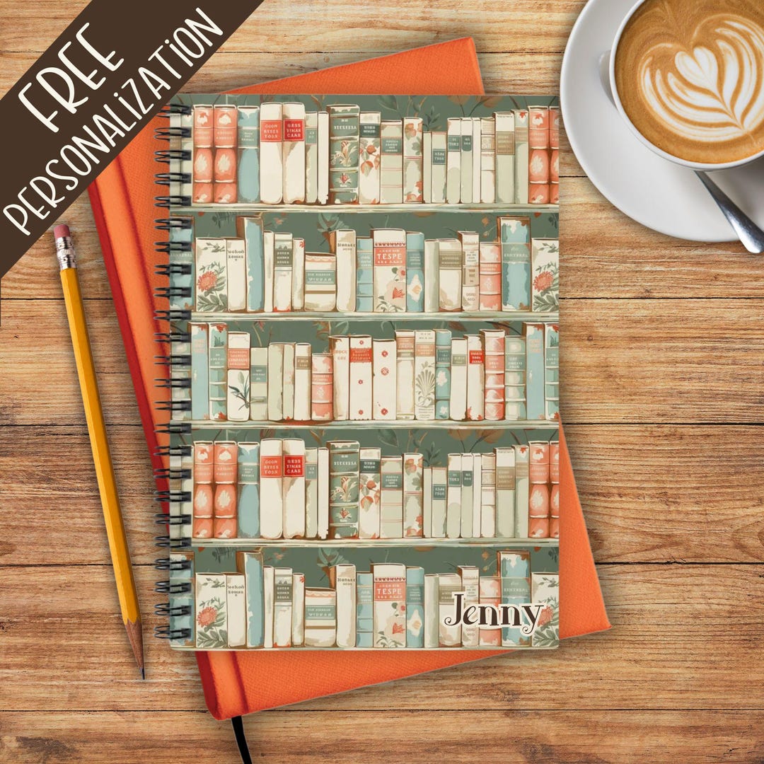 Custom Book Lover Notebook Gift Idea for Reader Journal for Bibliophile ...