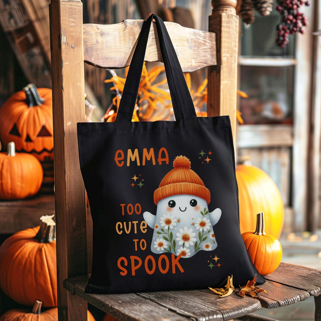 Custom Halloween Ghost Bag for Trick or Treat Tote for Girl Halloween ...
