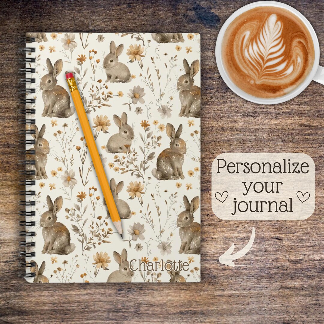 Cottagecore Notebook Bunny Rabbit Journal for Animal Lover Journal for ...