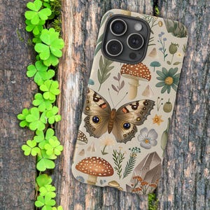 Cottagecore Butterfly iPhone Case Boho Chic Mushroom Phone Case Floral ...