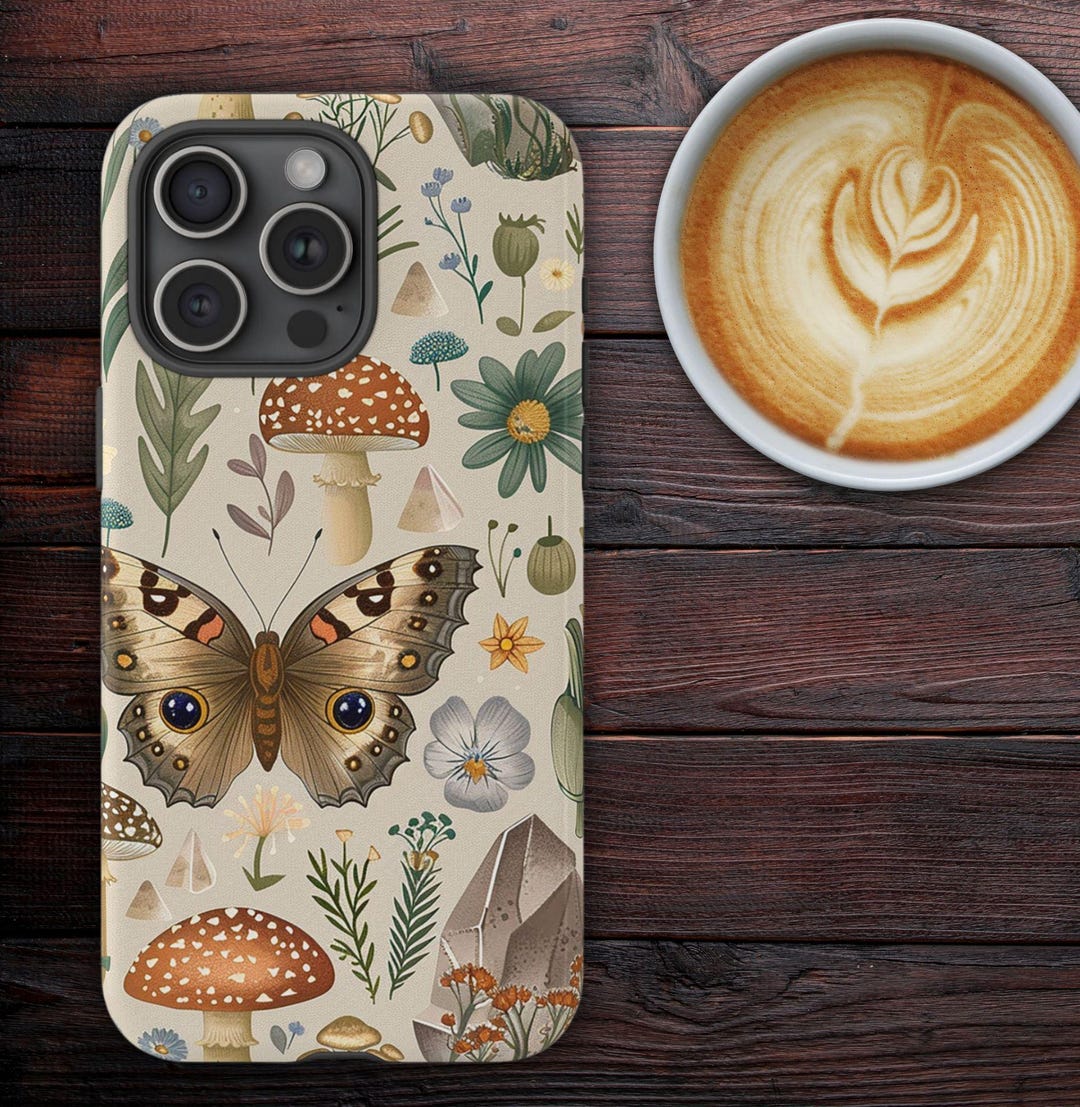 Cottagecore Butterfly iPhone Case Boho Chic Mushroom Phone Case Floral ...