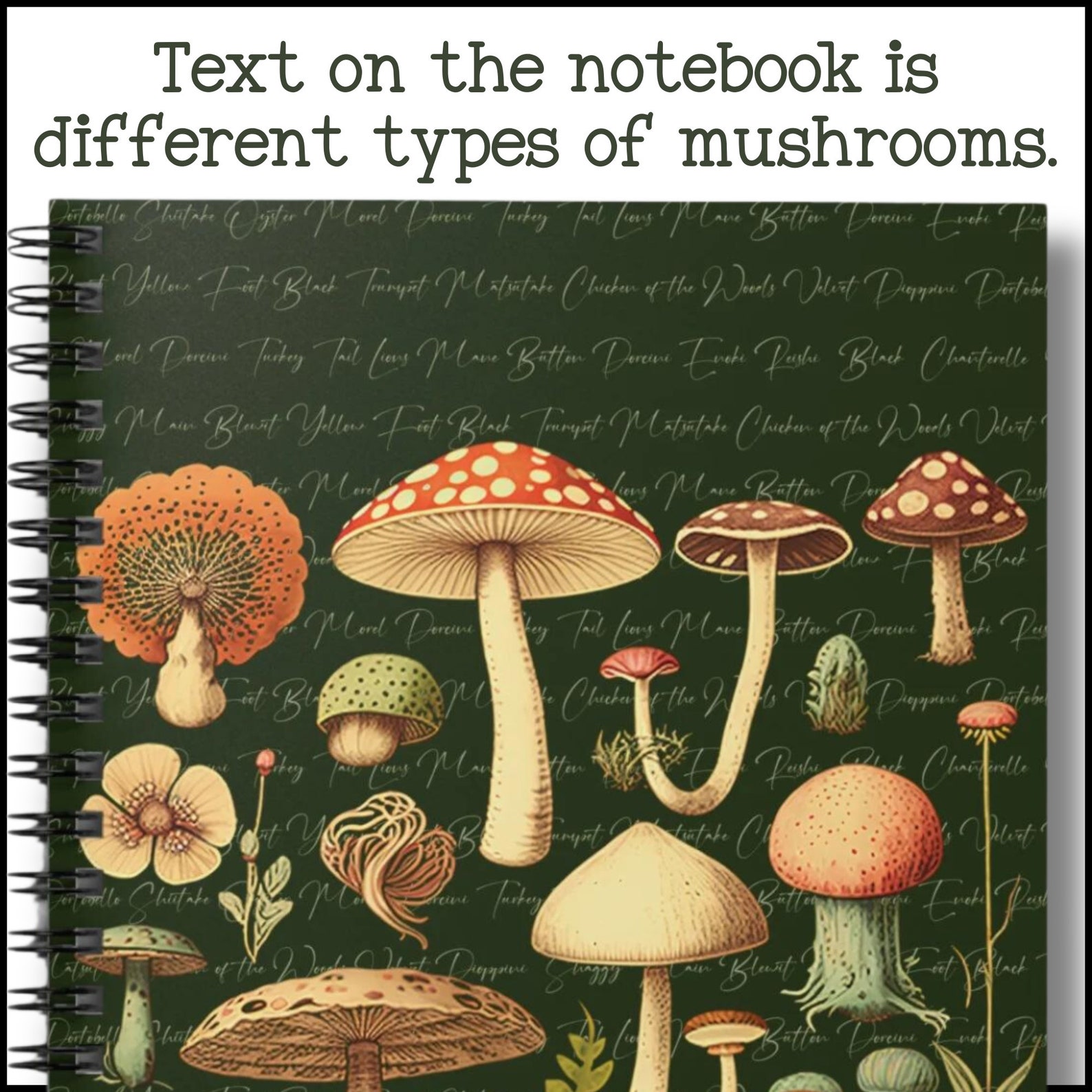Mushroom Spiral Notebook for Nature Lover Journal for Her Mushroom ...