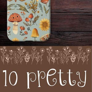 Cottagecore Butterfly iPhone Case Boho Chic Mushroom Phone Case Floral ...