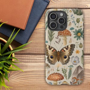 Cottagecore Butterfly iPhone Case Boho Chic Mushroom Phone Case Floral ...