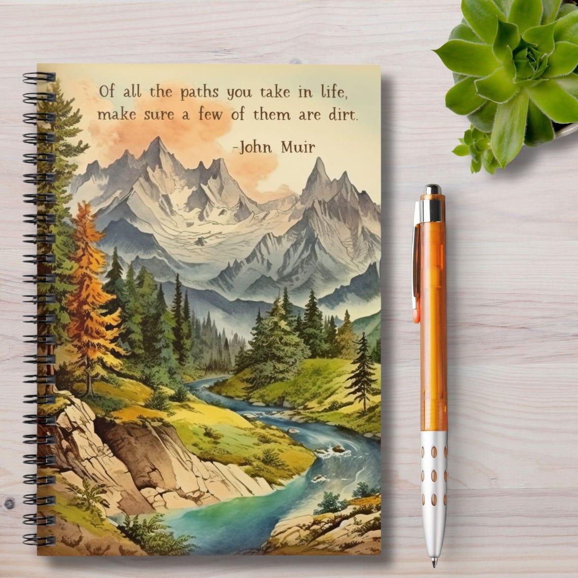 Nature Lover Notebook for Hiker Journal for Camper Diary for John Muir ...