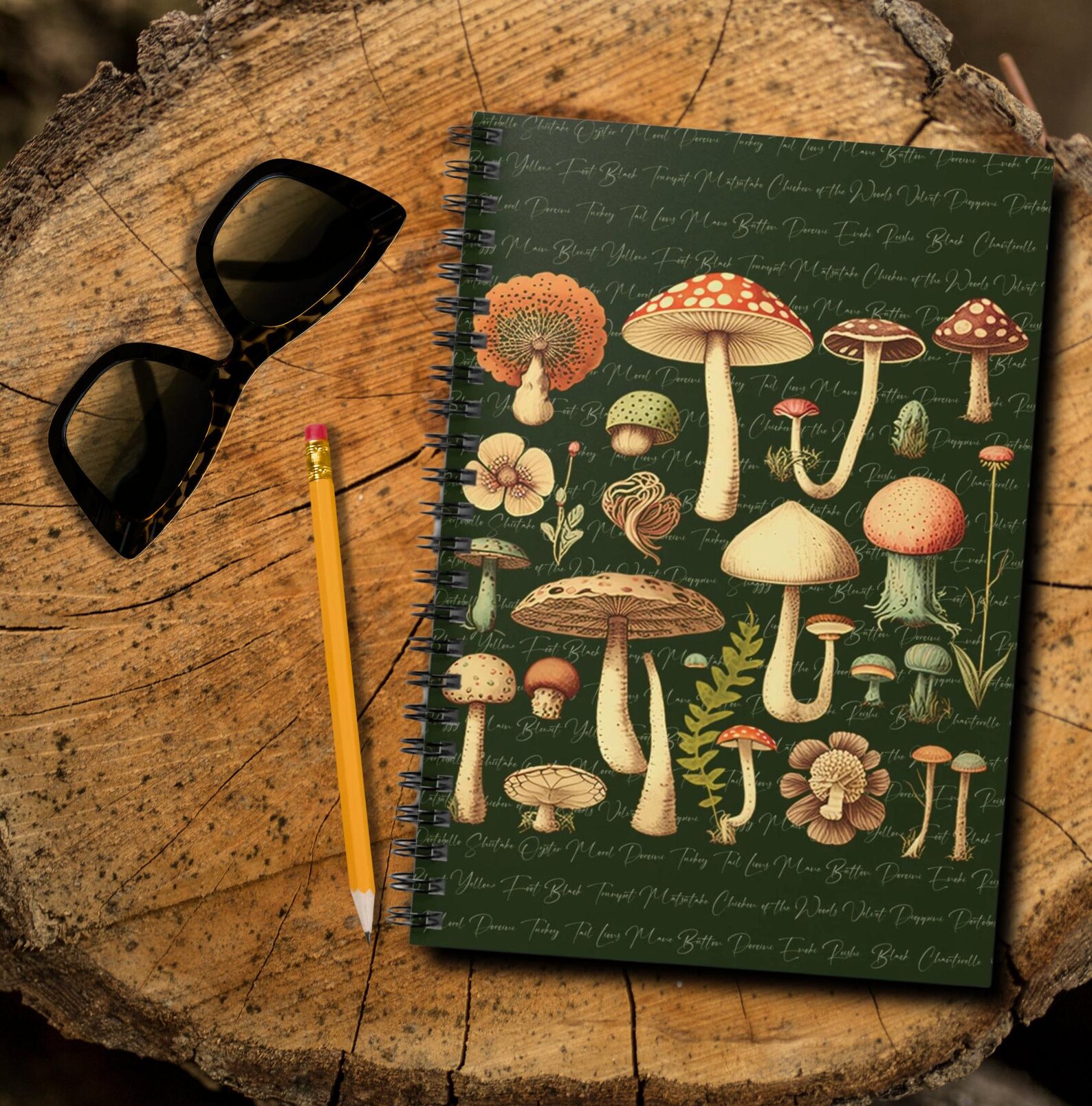 Mushroom Spiral Notebook for Nature Lover Journal for Her Mushroom ...