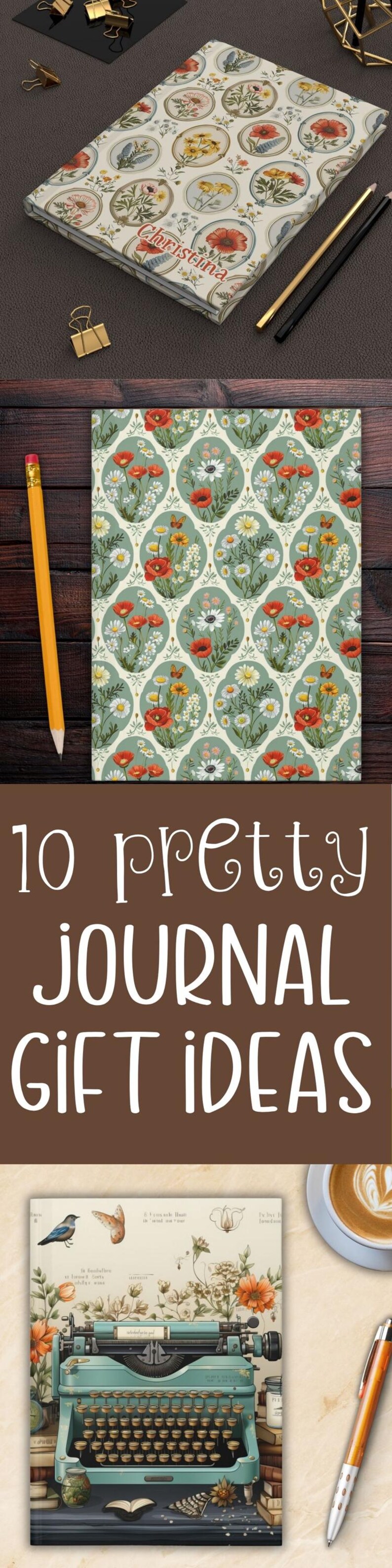 Floral Notebook for Reader Journal Gift Idea for Bookworm Journal for ...