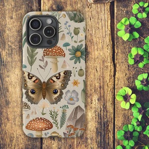 Cottagecore Butterfly iPhone Case Boho Chic Mushroom Phone Case Floral ...