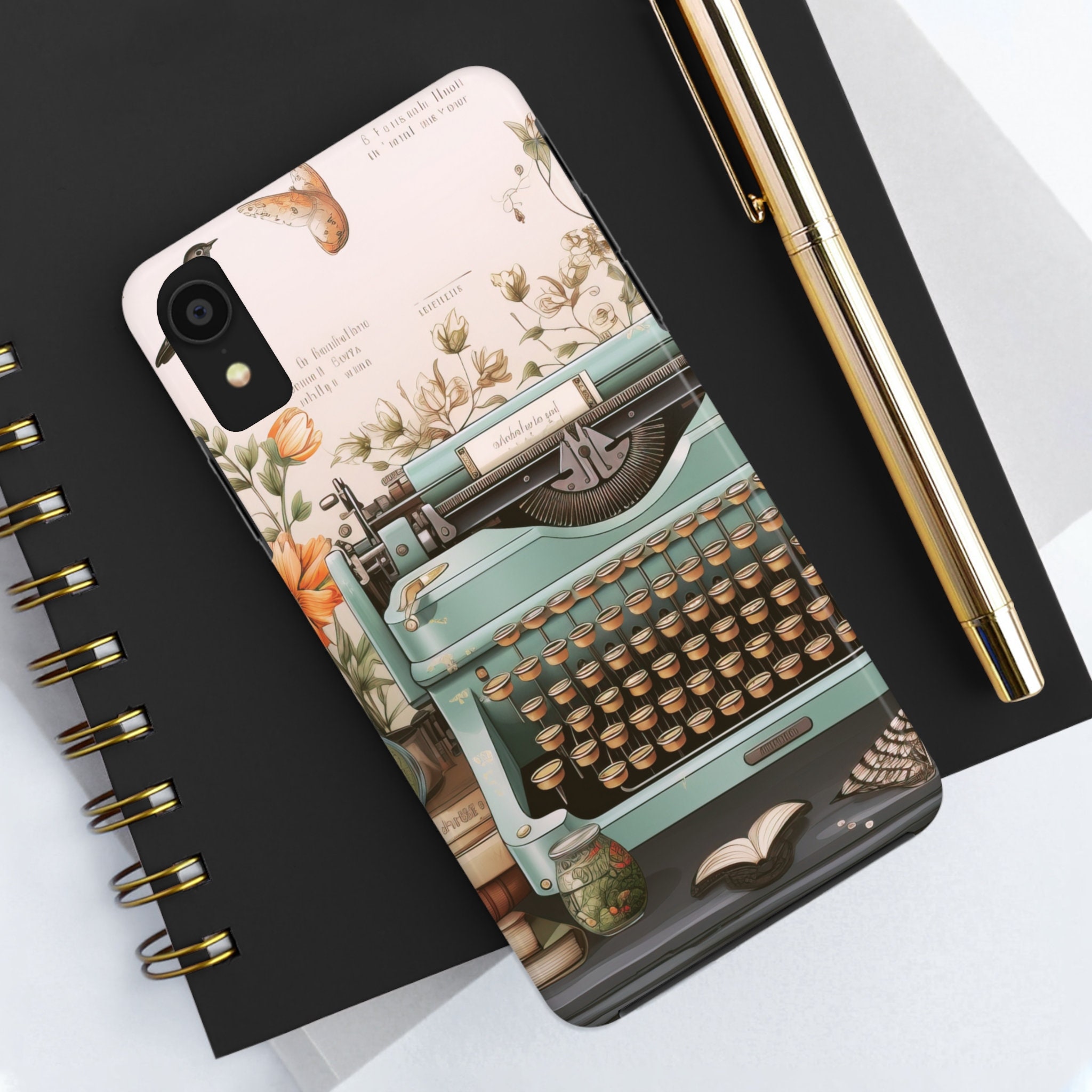 Typewriter Phone Case for Writer Phone Case Gift for Book Lover iPhone ...