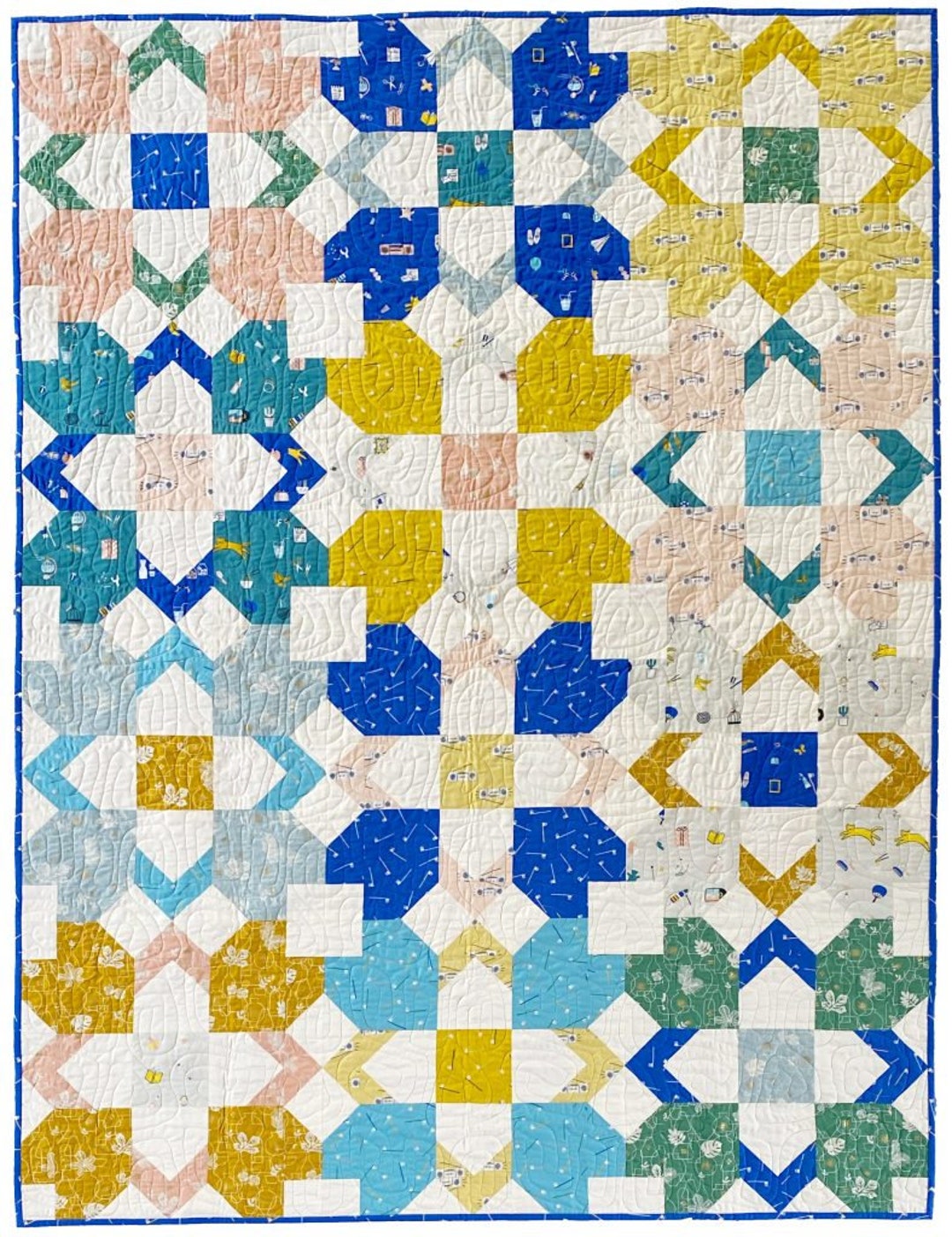 Inkling Quilt Kit Large Throw, Pattern Designed Patchwork & Poodle, Featuring Ruby Star Society ...