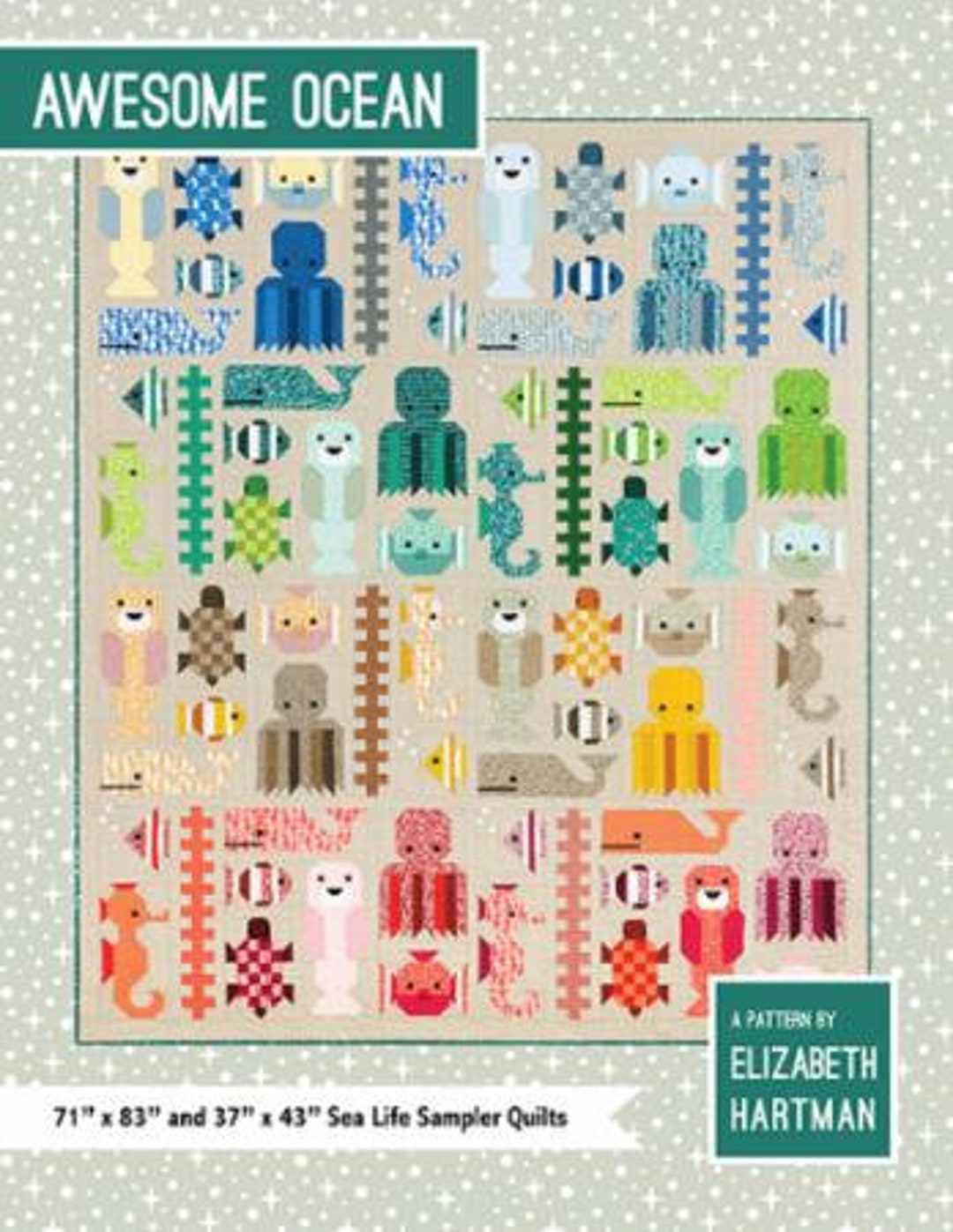 Awesome Ocean EH 036 Quilt Pattern by Elizabeth Hartman - Pattern Only ...