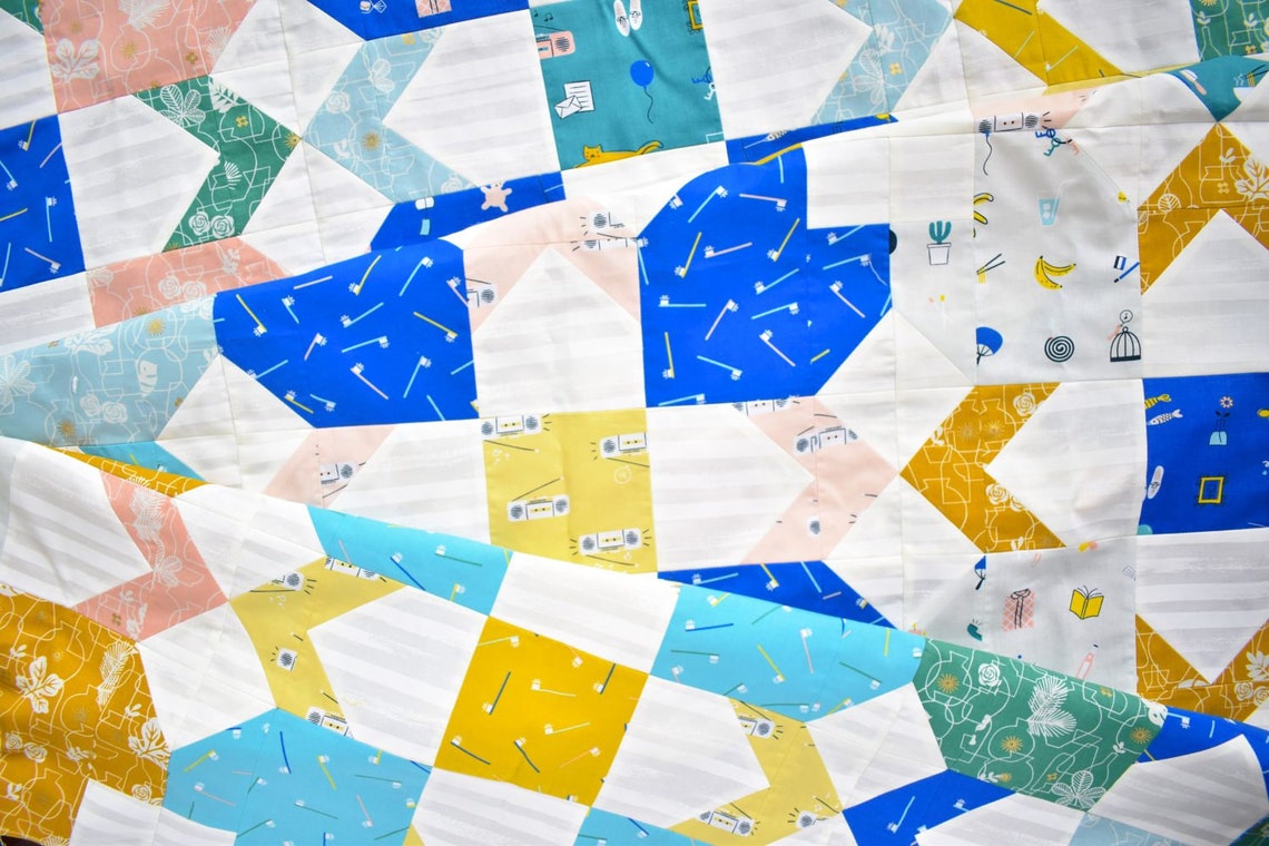 Inkling Quilt Kit Large Throw, Pattern Designed Patchwork & Poodle ...