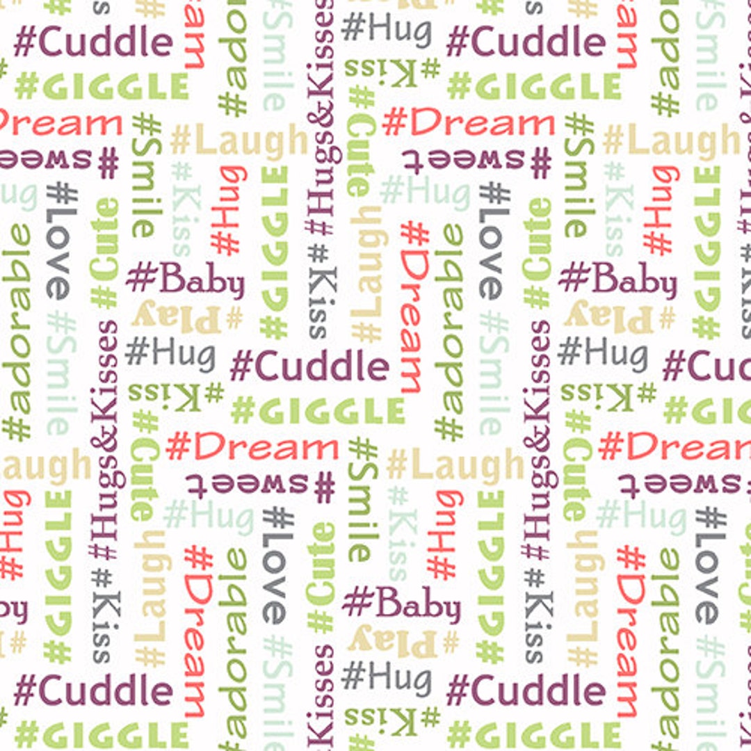 Baby Chic Words by Firetrail Designs for Andover Fabrics - Etsy