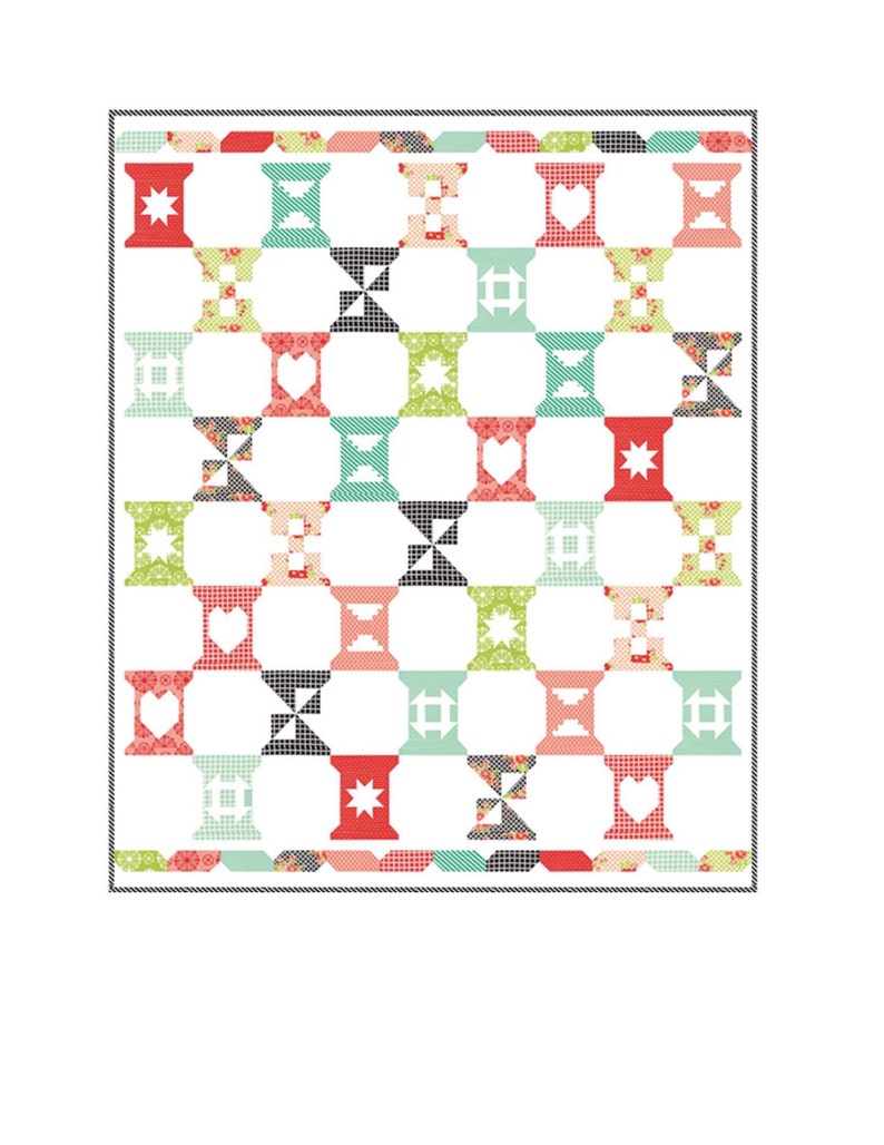 Spool Sampler Quilt Pattern designed by Bonnie Olaveson of | Etsy