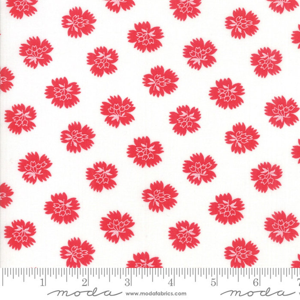 Feed Sacks Red Rover Ruby White Tiptoe 23317 11 Moda by Linzee - Etsy