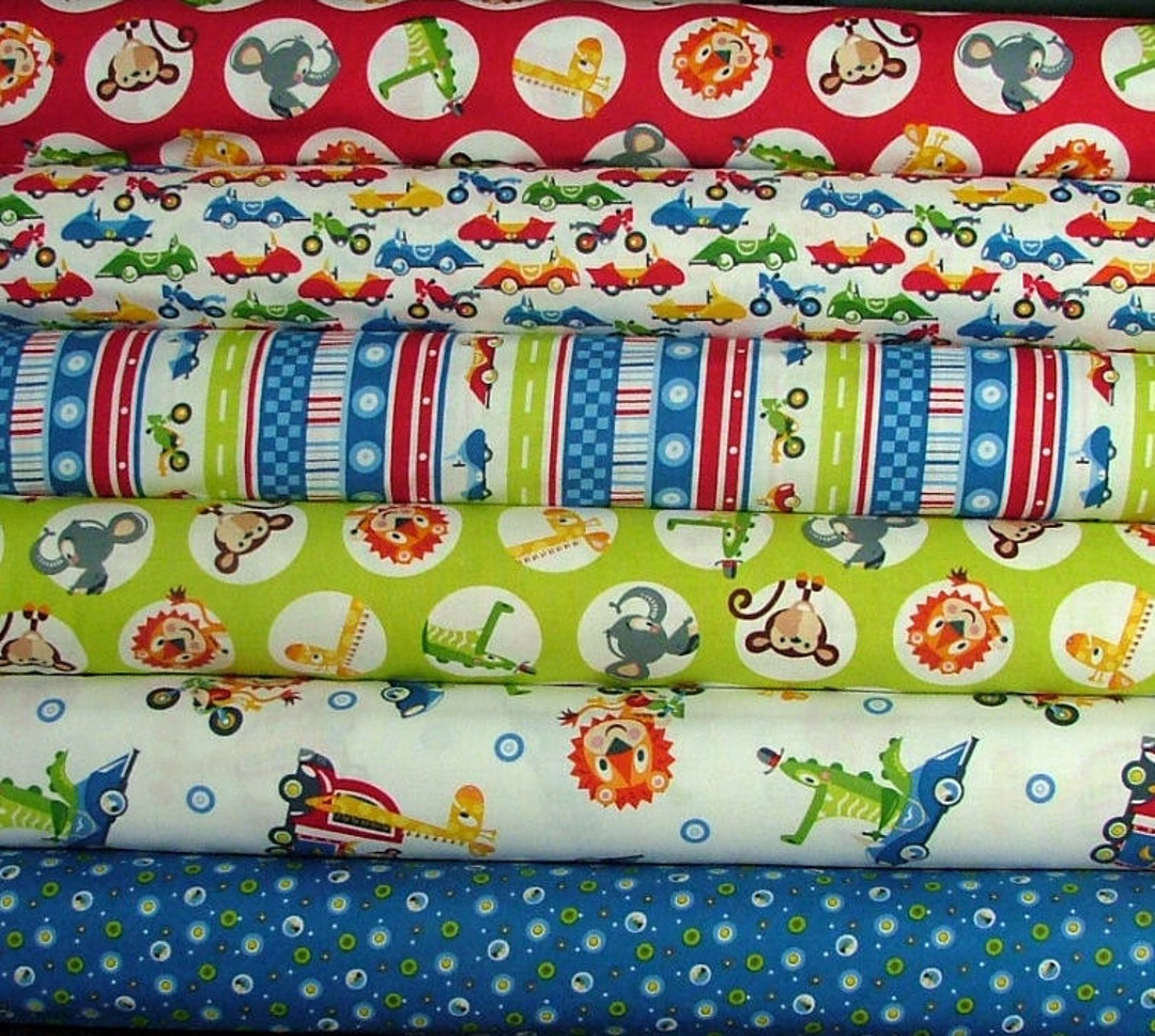 Safari Drive Fat Quarter Bundle of 6 Plus Panel by Tim Beaumont for ...