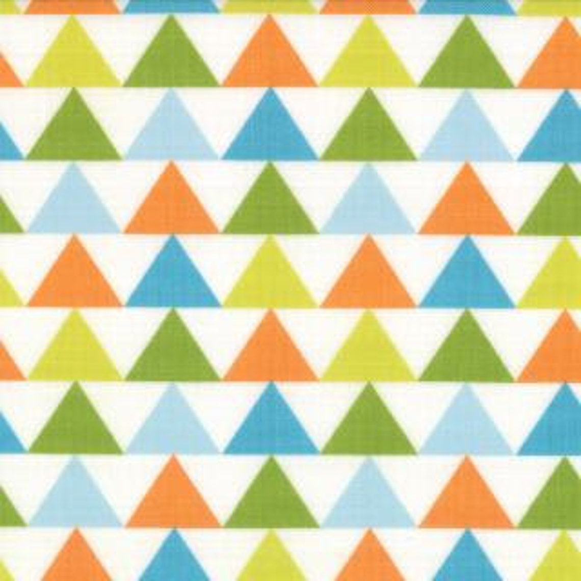 1 Yard Mixed Bag Tee Pee Sprouts Triangles by Studio M for Moda - Etsy