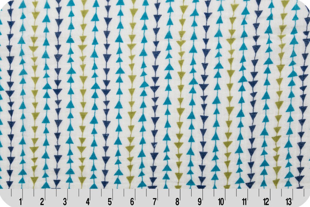 End of Bolt 35” of Arrow Embrace Double Gauze Swaddling Cloth in Teal ...