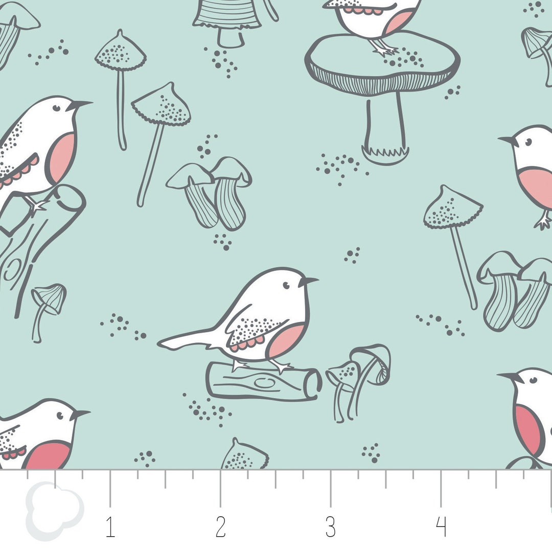 Little Bird Double Gauze in Aqua by Camelot Design Studio Fabrics - Etsy