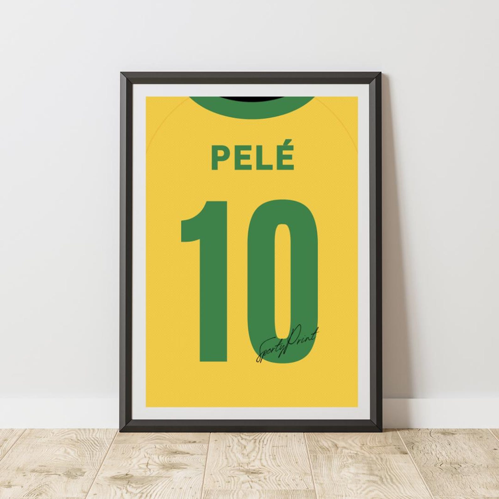 Pele 10 Jersey Back Wall Art, Printable Football Shirt Poster, A3 ,png ...