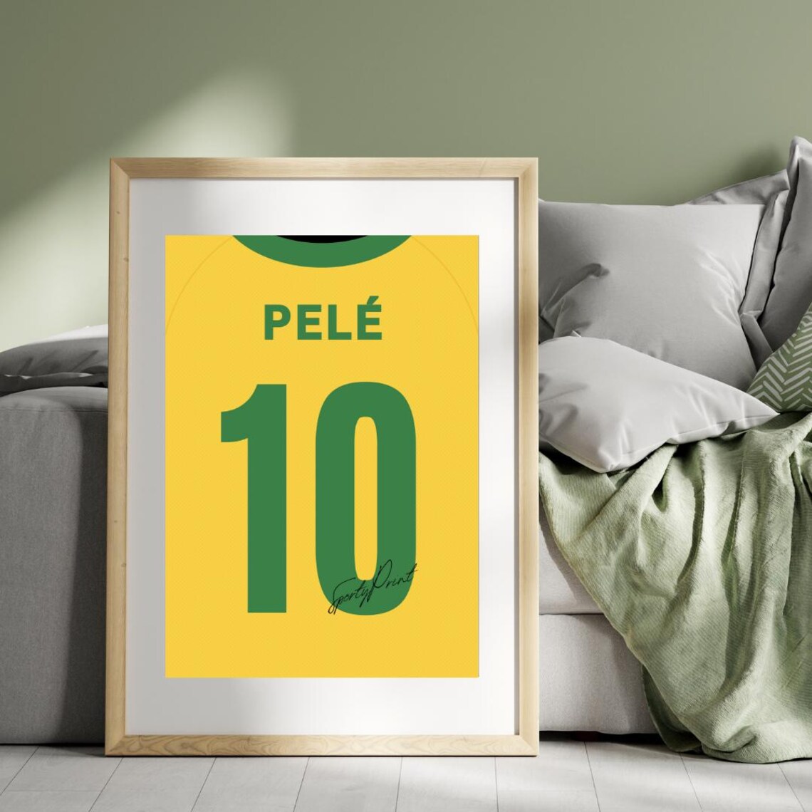 Pele 10 Jersey Back Wall Art, Printable Football Shirt Poster, A3 ,png ...