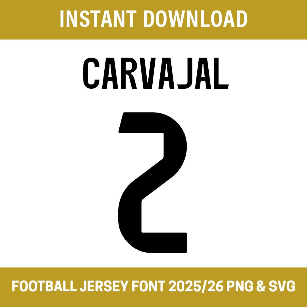 Dani Carvajal Jersey Number 2 SVG PNG, Football Design (digital ...