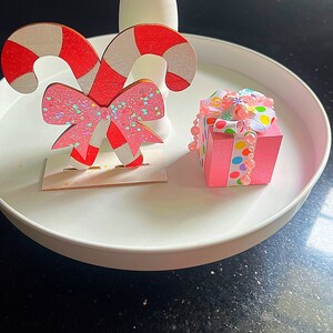 Pink Christmas Candy Mini Present for Tier Tray - Etsy