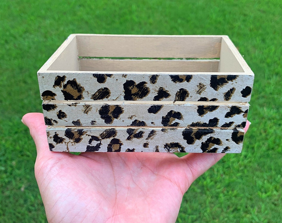 Leopard Print Mini Crate for Tier Tray Decor - Etsy