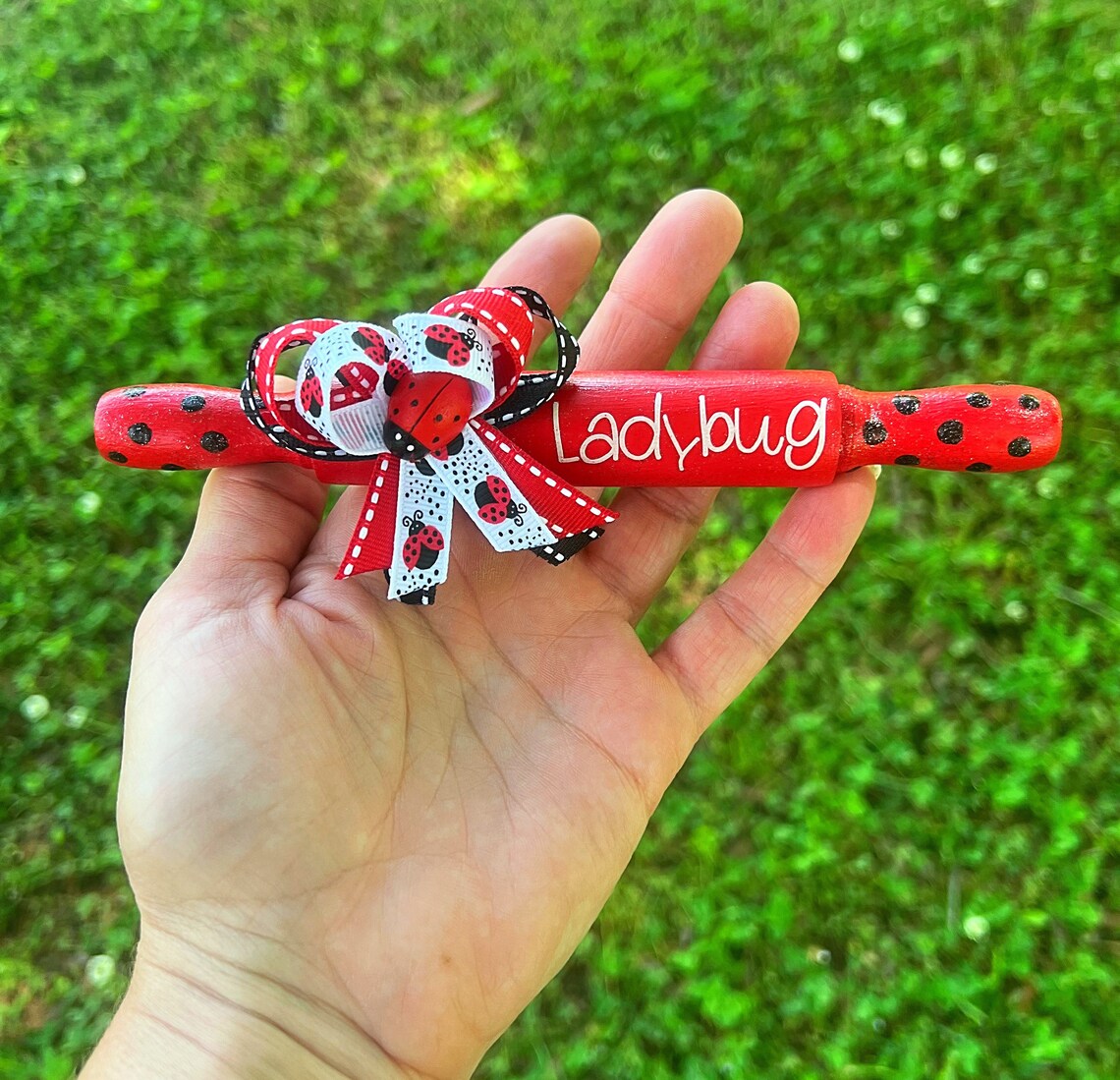 Ladybug Mini Rolling Pin Tier Tray Decor - Etsy